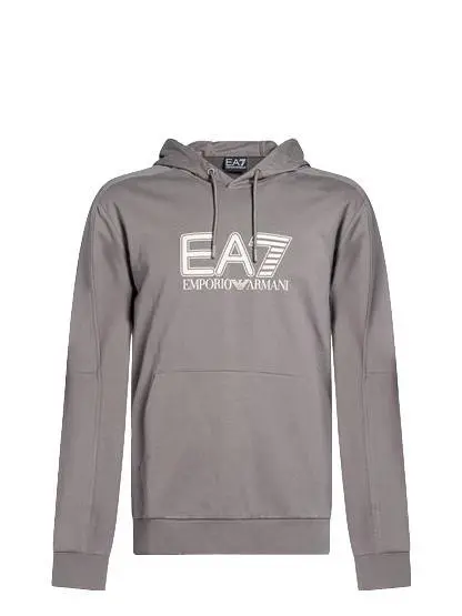 EA7 French Terry Hooded Sweatshirt - Charcoal