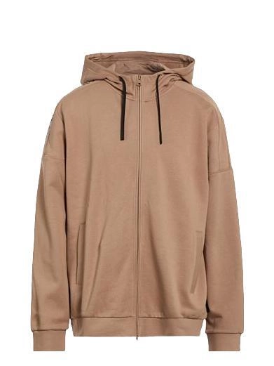 EA7 Zip-up Hooded Sweatshirt - Light Brown