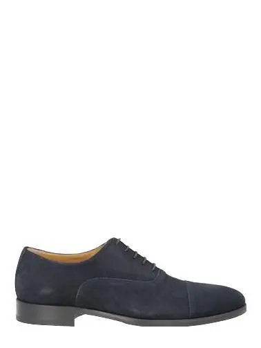 TESTONI Midnight Calfskin Lace-up Oxford Shoes - Blue