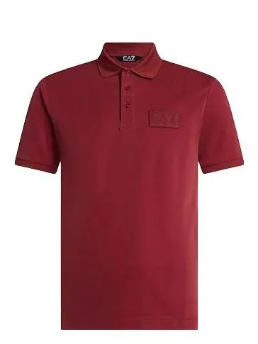 EA7 Polo Shirt Size Lyocell, Polyester - Red