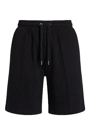 Iceberg Cotton Athletic Shorts With Print And Logo - Black