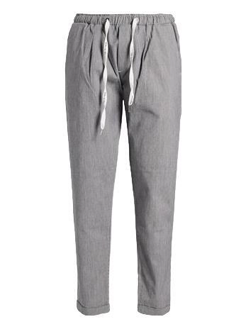 TAKESHY KUROSAWA Cotton Stretch Striped Trousers - Grey