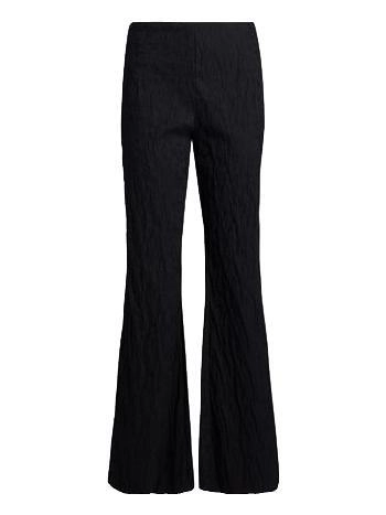 Masnada Cotton, Polyamide, And Elastane Flared Seersucker Pants - Black