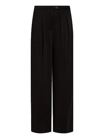 CARACTÈRE Wide Leg Jersey Pants - Black