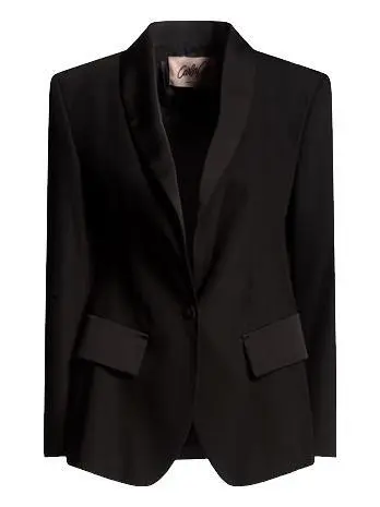 CARLA G. Single-breasted Blazer In Twill - Black