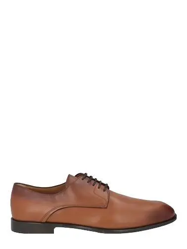 FERRAGAMO Calfskin Lace-up Derby Shoes - Brown