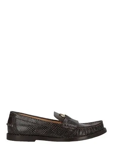 ODISSI Dark Calfskin Loafers - Brown