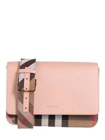 Burberry Calfskin Flap Crossbody Bag - Blush