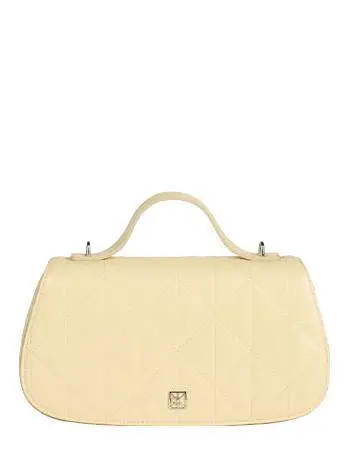Calvin Klein Quilted Flap Handbag With Chain Strap - Yellow