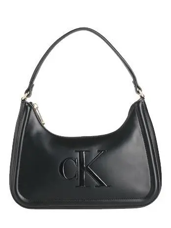 Calvin Klein Hobo Bag With Logo Embellishment - Black