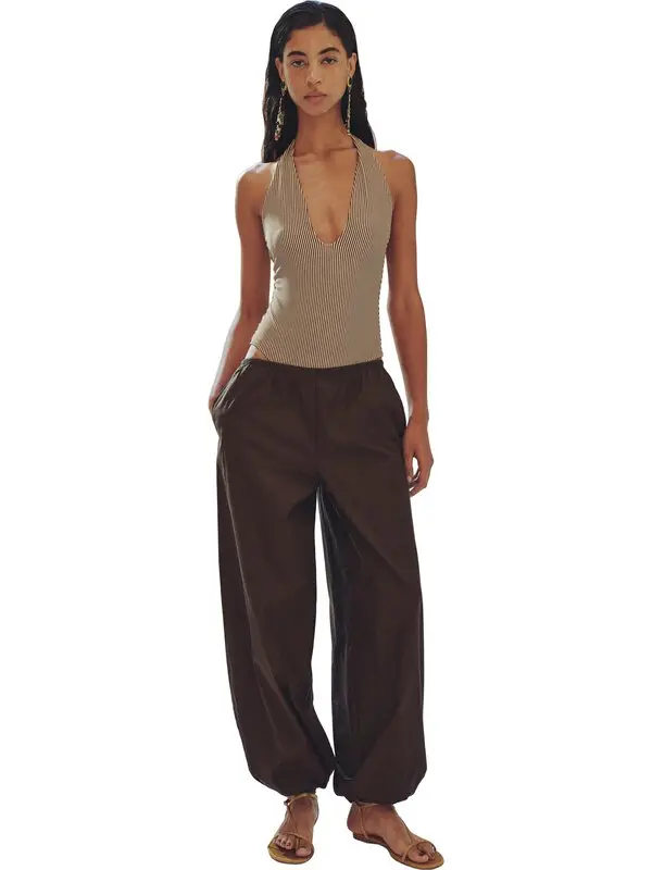 REFORMATION Aven Short Pant - Brown