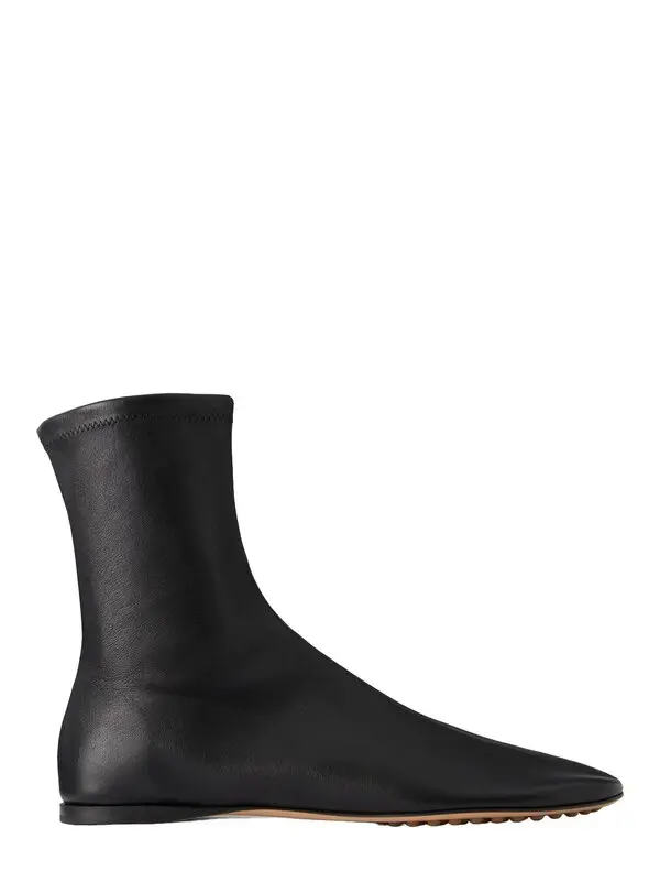 Bottega Veneta Leather Ankle Boots - Black