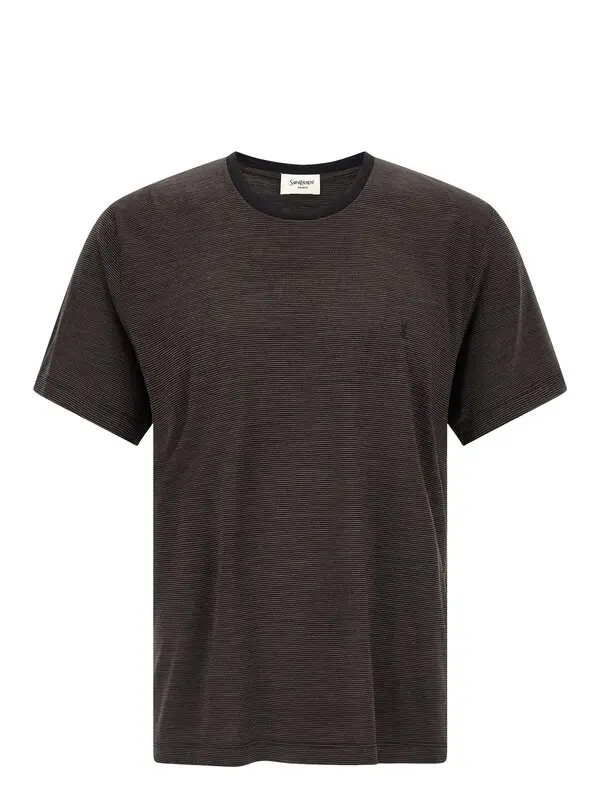Saint Laurent Cassandre' T-shirt - Brown