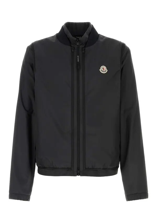 Moncler Polyester Hemmoor Bomber Jacket - Black