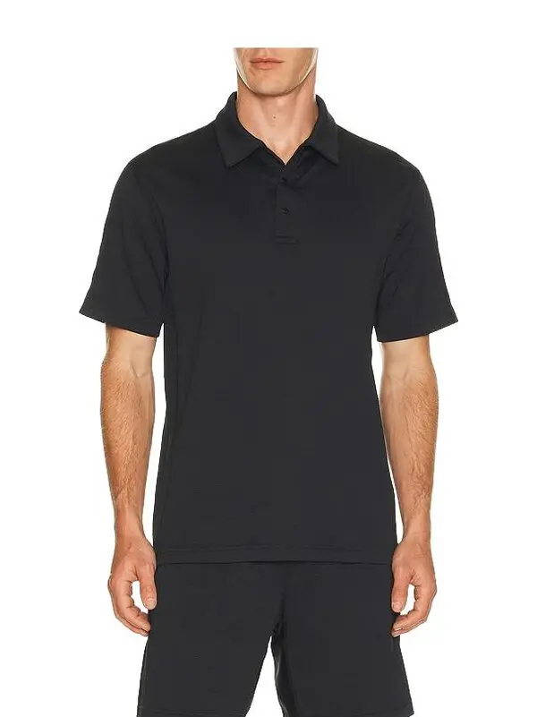 Reigning Champ Solotex Mesh Tiebreak Standard Polo In . Also - Black