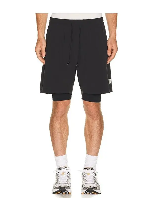 Reigning Champ 4-way Stretch Nylon Combo Training Short - Black