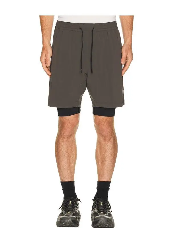 Reigning Champ 4-way Stretch Nylon Combo Standard Training Short 7 - Grey