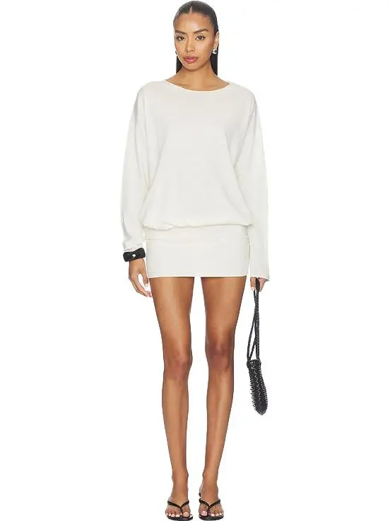 Eterne Boatneck Mini Dress - Ivory