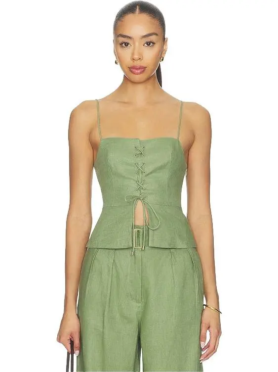 HEVRON Ophelia Top - Sage