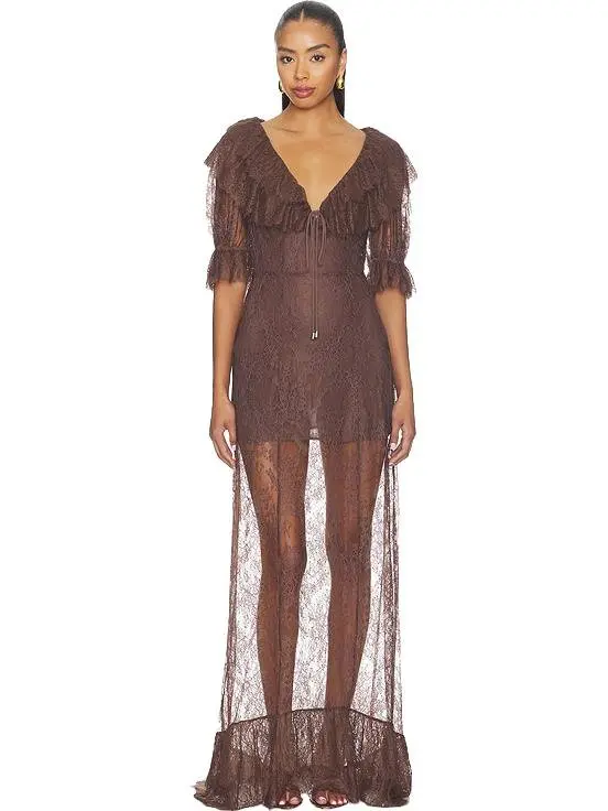 CAMILA COELHO Fiorella Gown - Brown