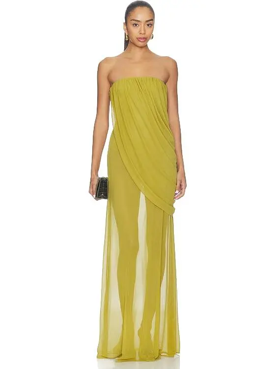 CAMILA COELHO Saphira Gown - Green