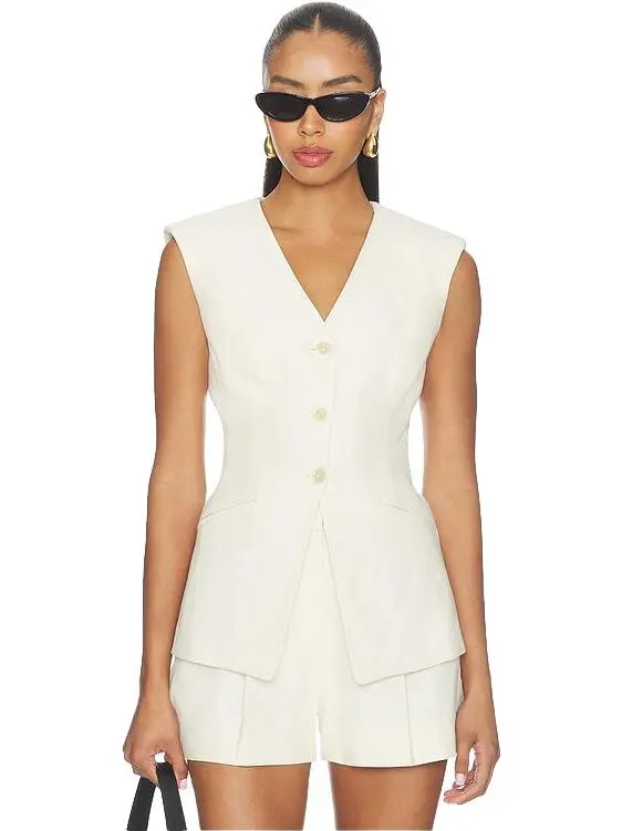 Veronica Beard Gillson Vest - Ecru