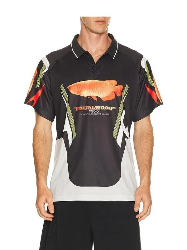 METALWOOD STUDIO Arowana Sport Polo - Black