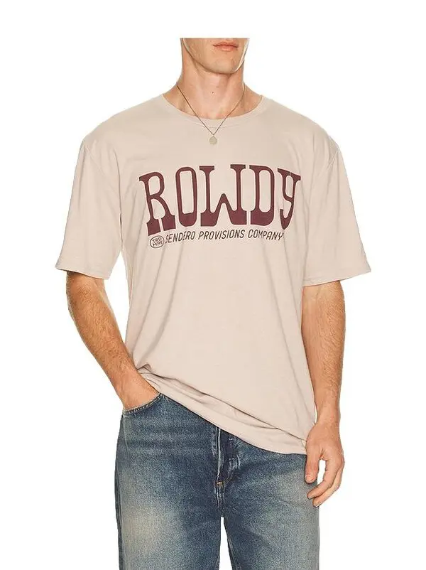 SENDERO PROVISIONS CO. Rowdy Tee In Brown - Sand
