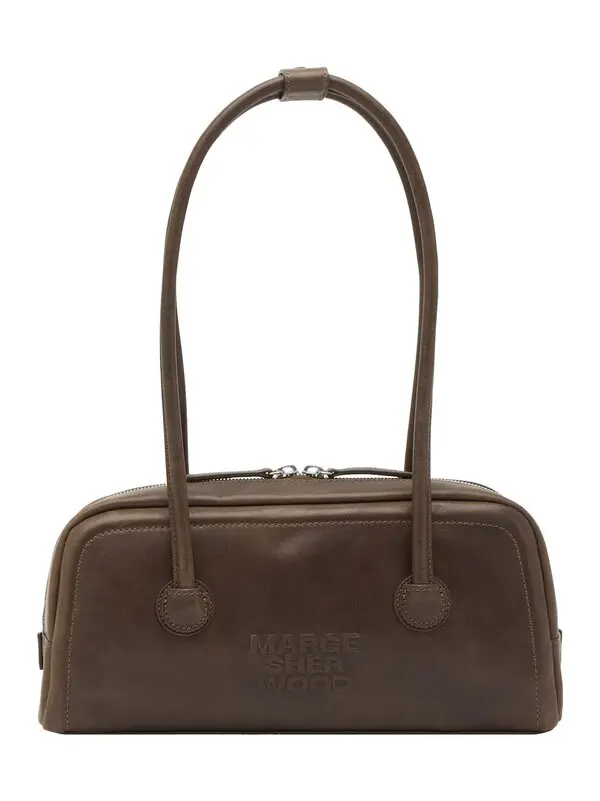 MARGESHERWOOD Soft Boston Ew Bag In Washed Pull-up Leather - Washed Brown Pull-up