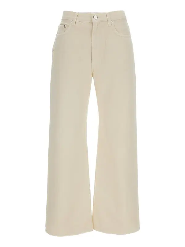 HAIKURE Winny Soft Trousers In Ecru - Bianco