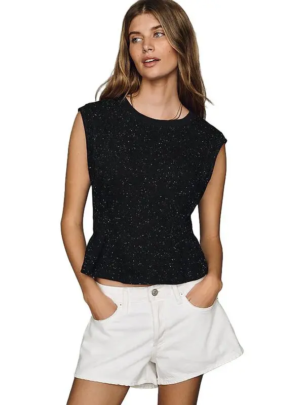 PILCRO Heavyweight Shell Tank Top - Black