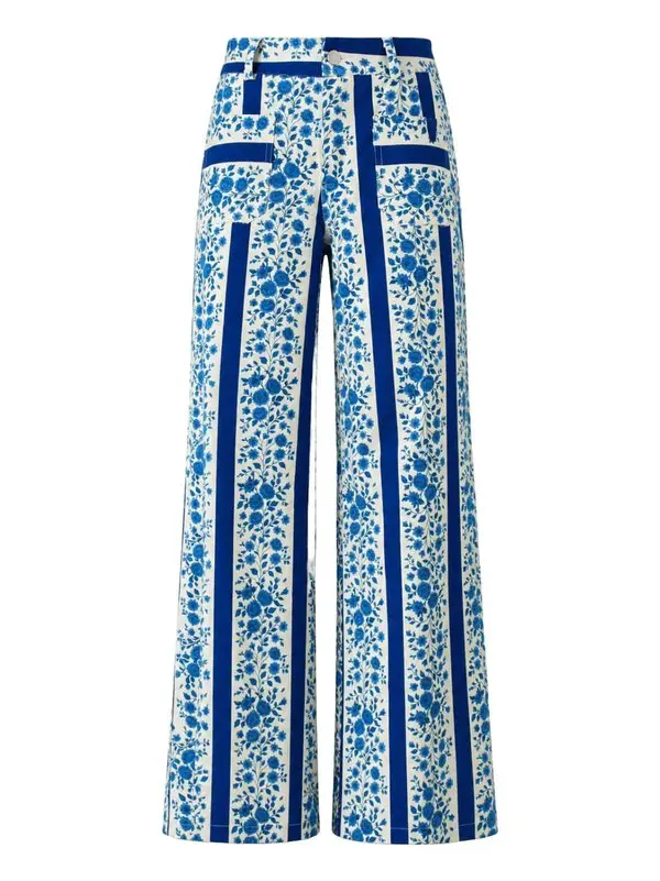 MIND TRAVELER Valeria Floral Jeans - Blue