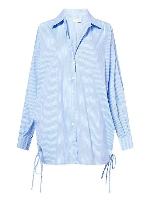 Dissh Mathilde Pinstripe Cotton-blend Shirt - Blue