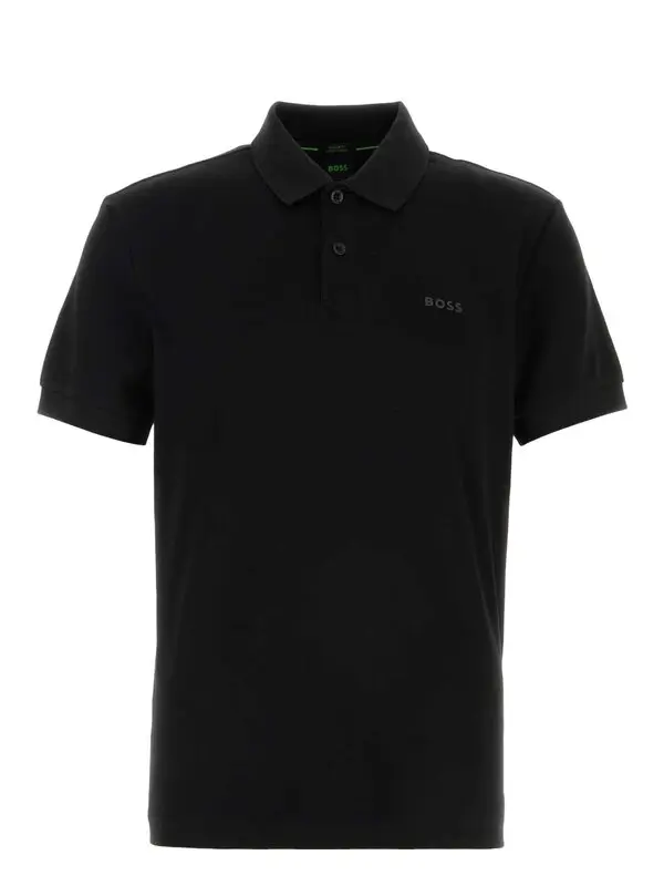 BOSS Cotton Polo Shirt - Black