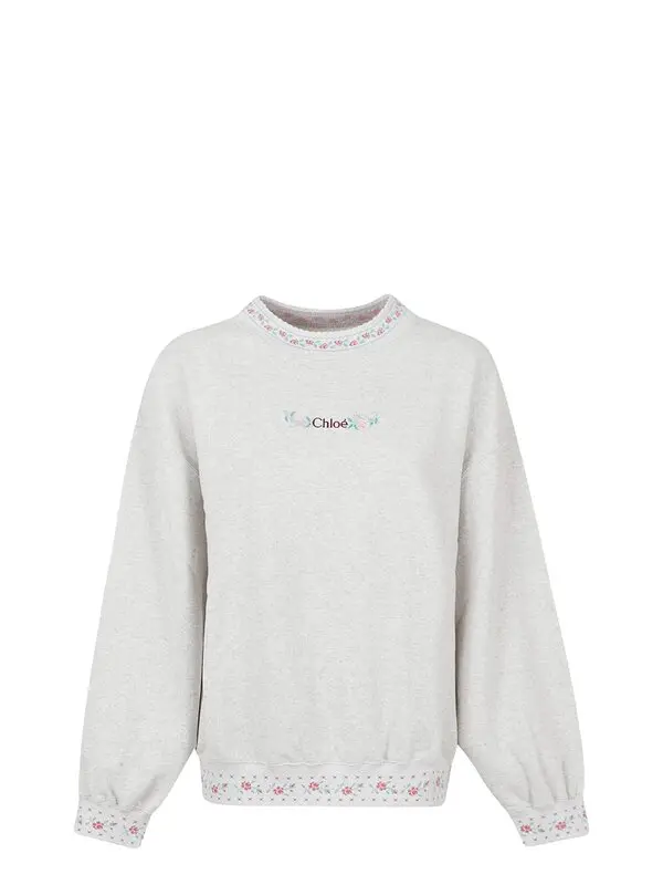 Chloé Floral Trim Knitted Sweater - No