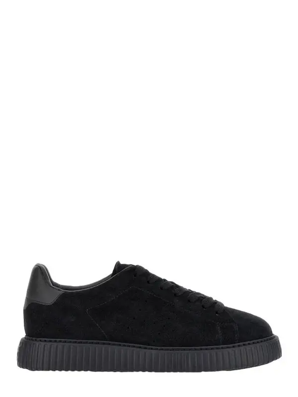 Hogan Perforated H-stripes Sneakers - Navy Blue