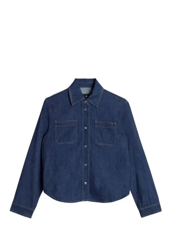 7 For All Mankind Utility Classic Shirt - Blue
