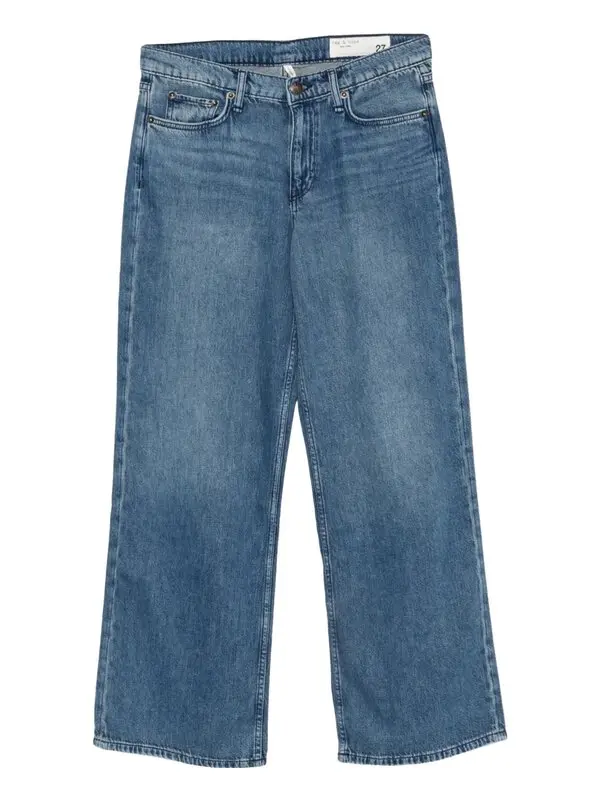 Rag & Bone Faded Effect Wide-leg Jeans - Blue