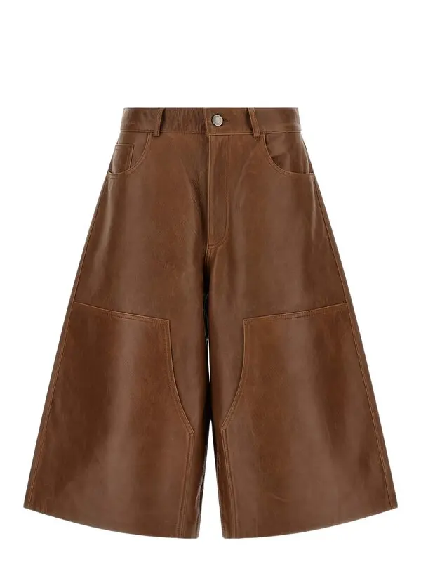 HAIKURE Legacy Wide-leg Bermuda Shorts - Brown