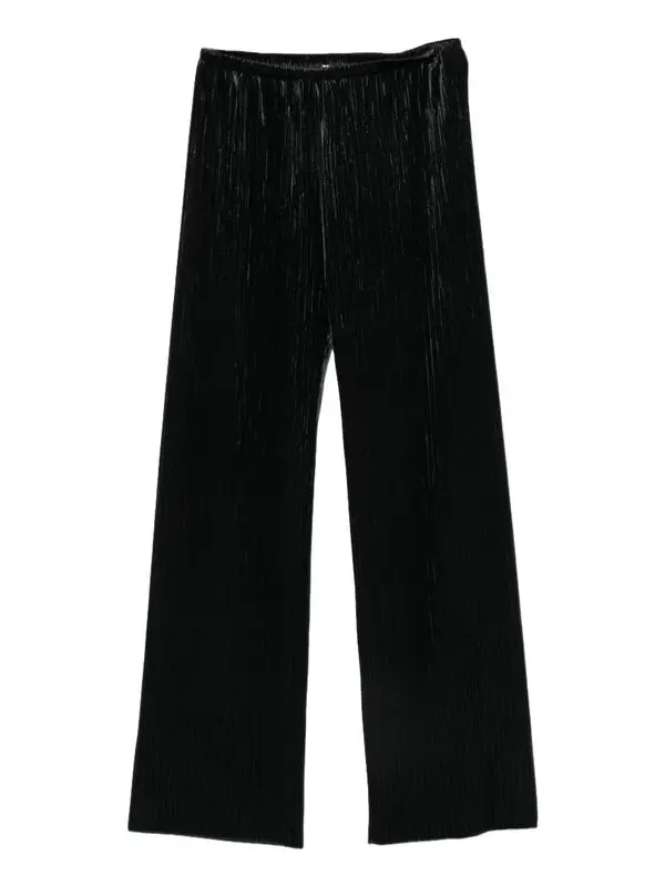 FORTE_FORTE Elastic Waist Straight-leg Trousers - Black