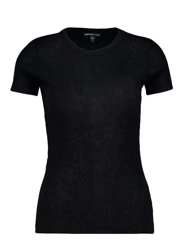 JAMES PERSE Slim Cashmere T-shirt - Black