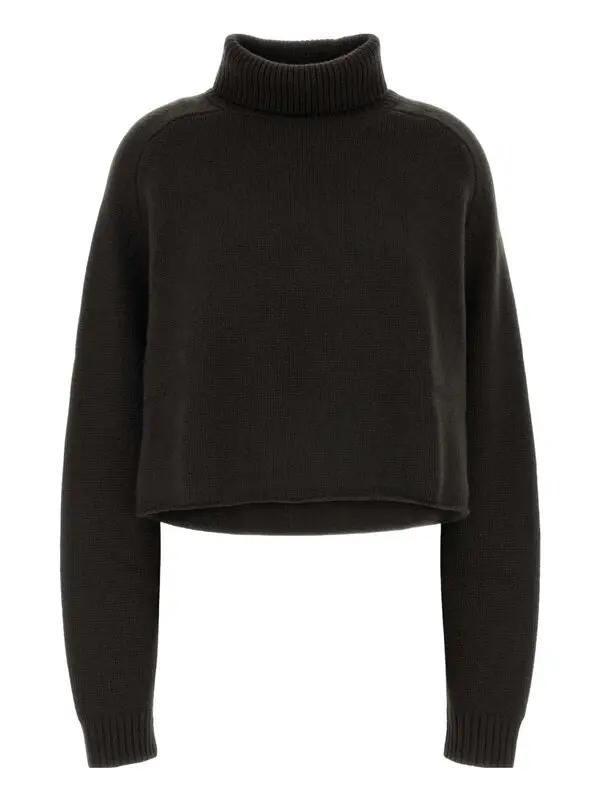 LISA YANG Long Sleeve High Neck Top - Black