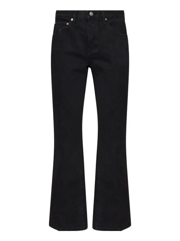 Khaite Prescott Cropped Flare Jeans - Black