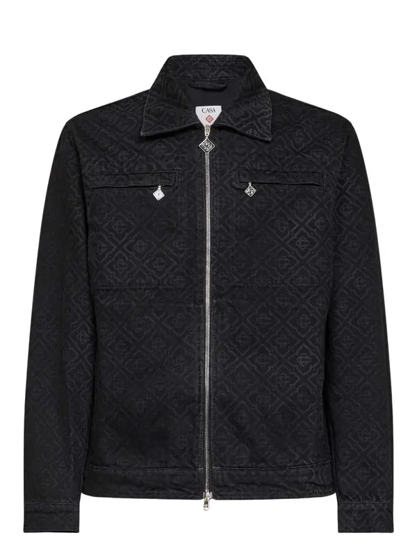 Casablanca Monogram Zip Jacket - Black