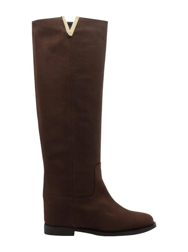 VIA ROMA 15 Round-toe Knee-high Boots - Black