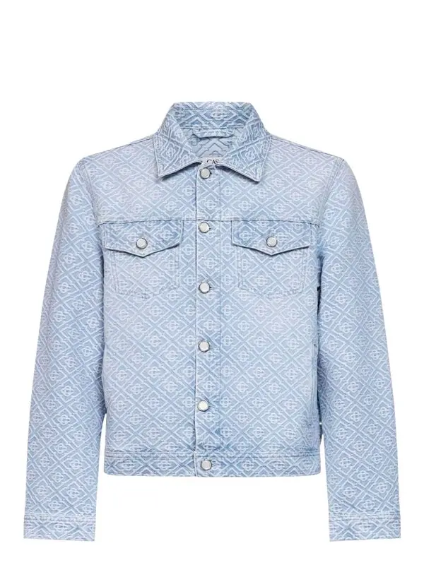 Casablanca Monogram Denim Jacket - Lightblue