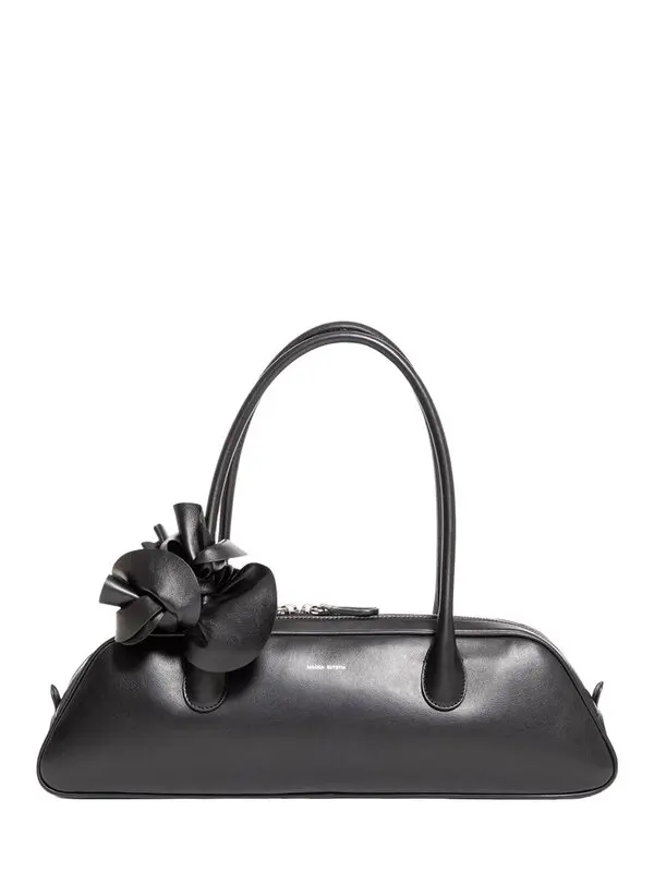 Magda Butrym Brigitte Trapeze Bag With Removable Rose - Black