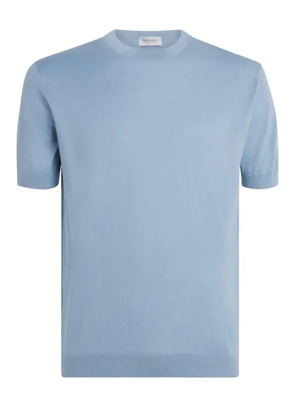 John Smedley Merino Wool T-shirt - Blue