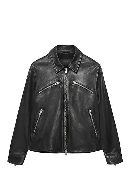 ALLSAINTS Verdi Slim-fit Leather Jacket - Black
