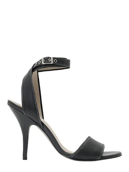 ALLSAINTS Vera Leather Stiletto Heeled Sandals - Black